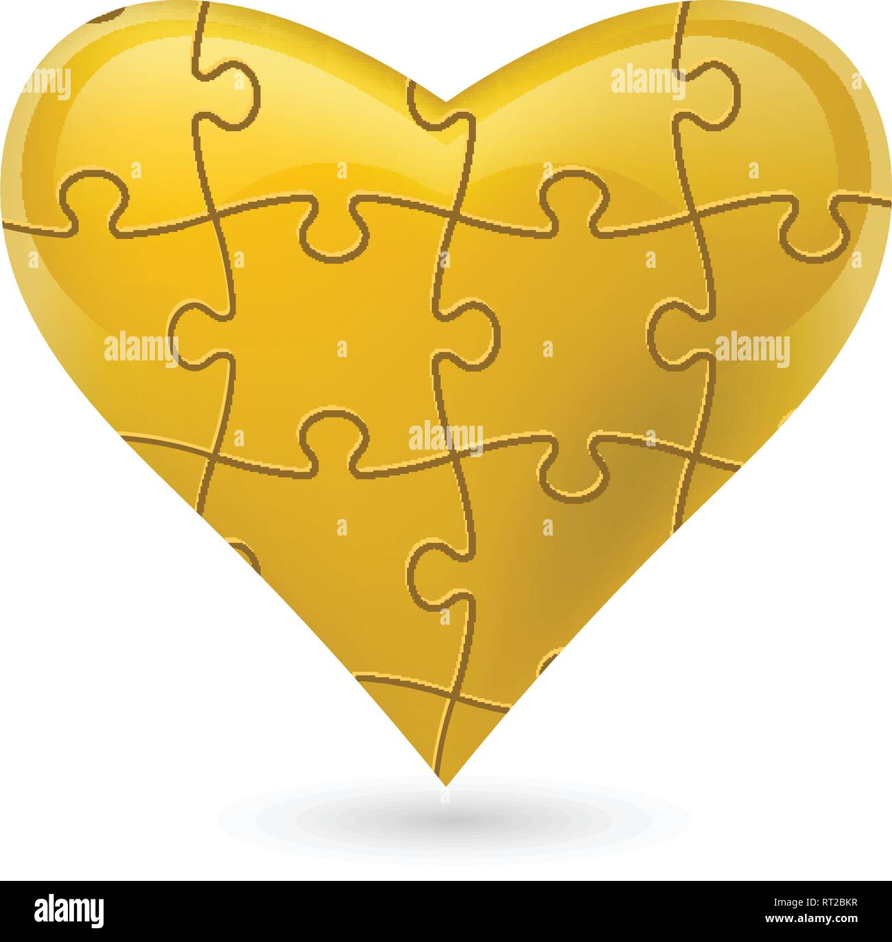 Puzzle heart. Vector illustration Stock Vector Image & Art - Alamy