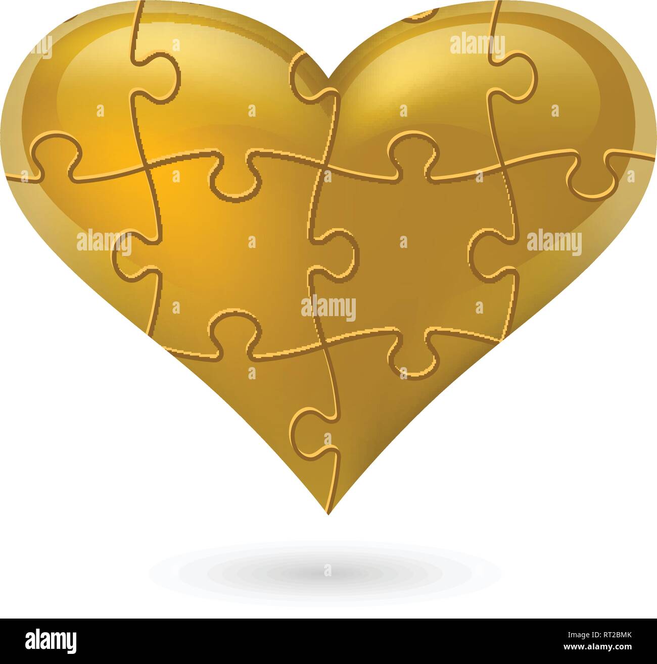 Puzzle heart. Vector illustration Stock Vector Image & Art - Alamy