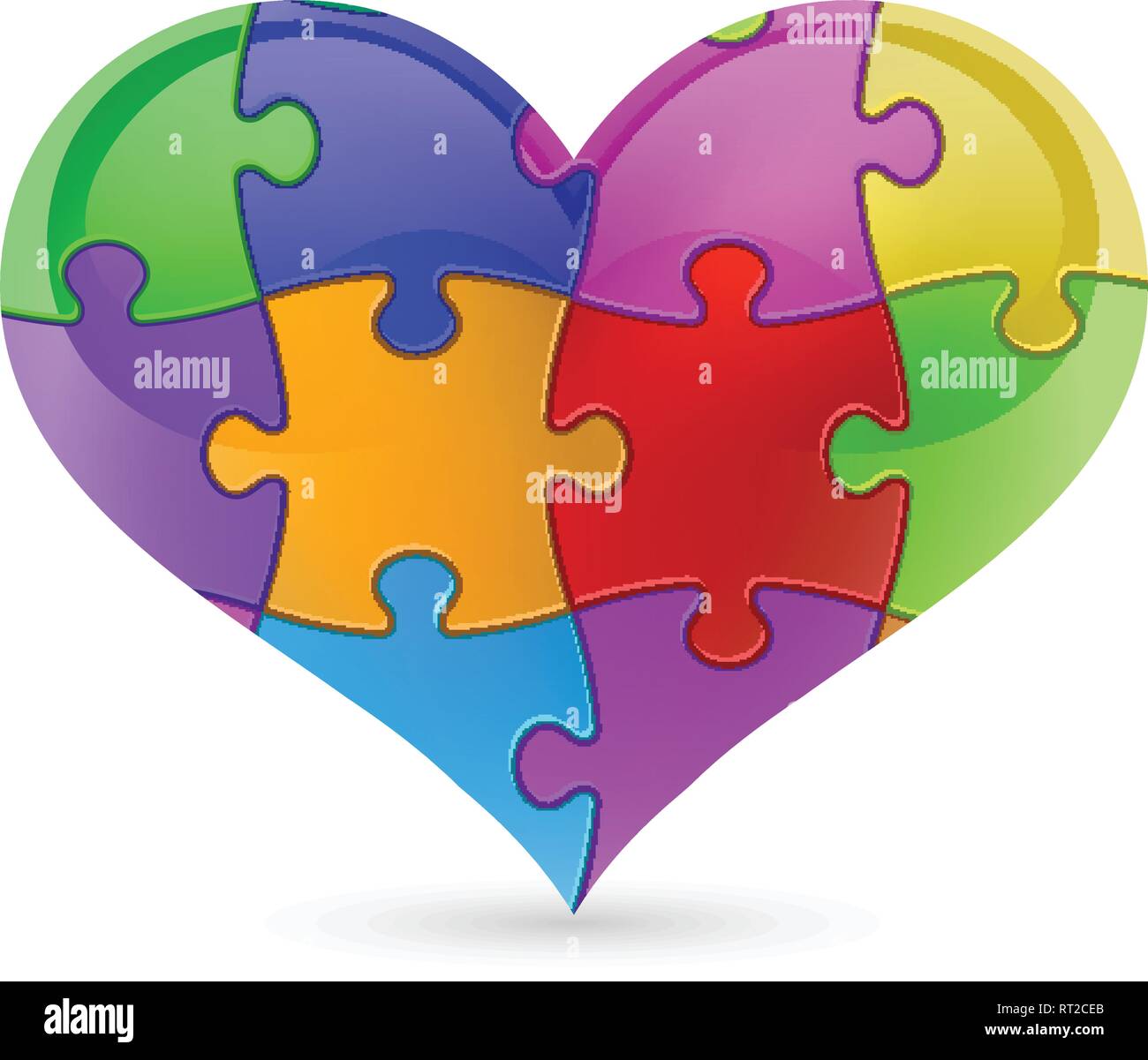 Puzzle heart. Vector illustration Stock Vector Image & Art - Alamy Puzzle heart. Vector illustration Stock Vector Image & Art - Alamy