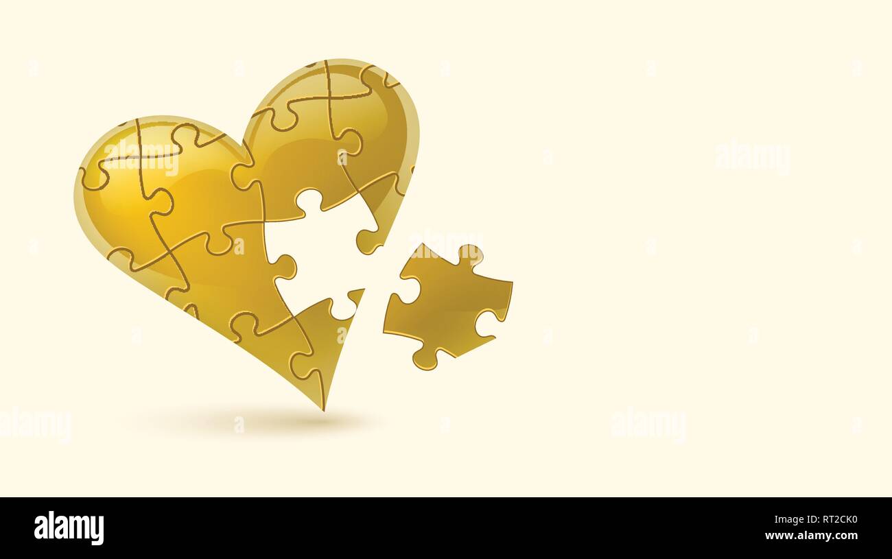Puzzle heart. Vector illustration Stock Vector Image & Art - Alamy