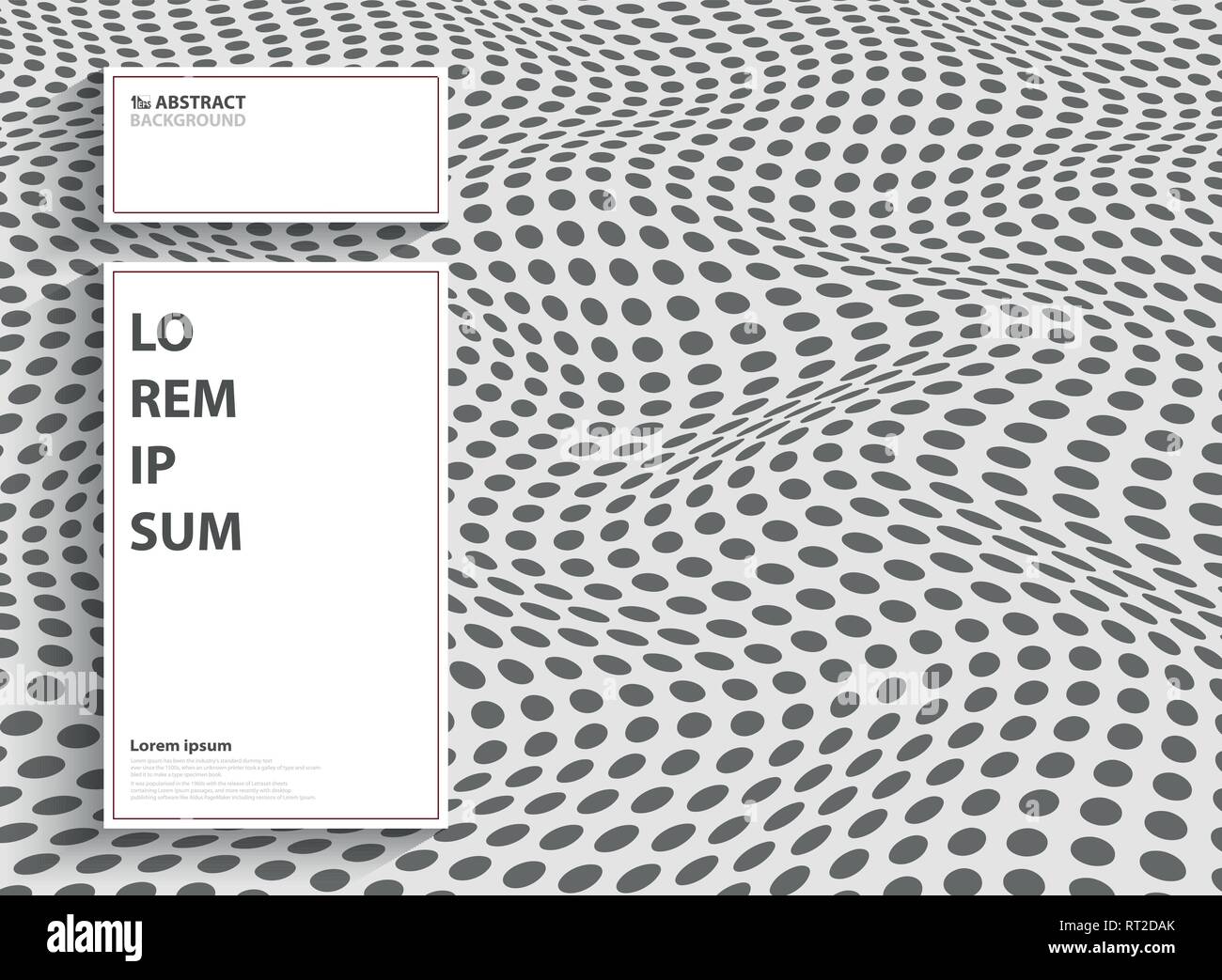 Abstract modern dot of mesh cover design with white copy space of text ...