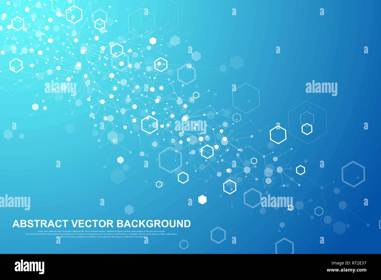 Abstract hexagonal background. Futuristic technology background in science style. Graphic hex ...