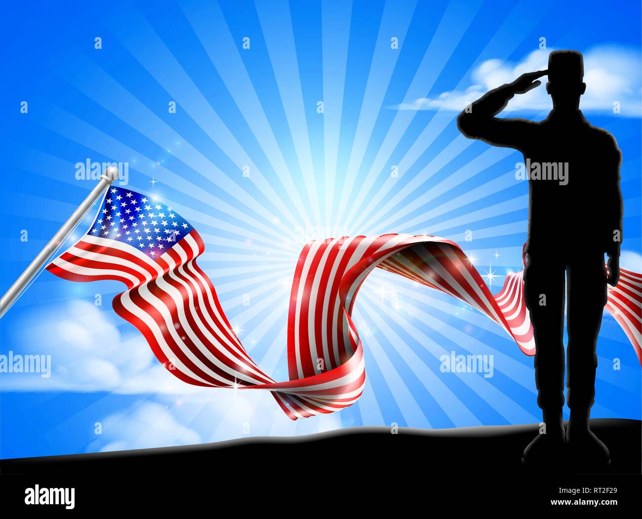 Soldier salute Stock Vector Images - Alamy