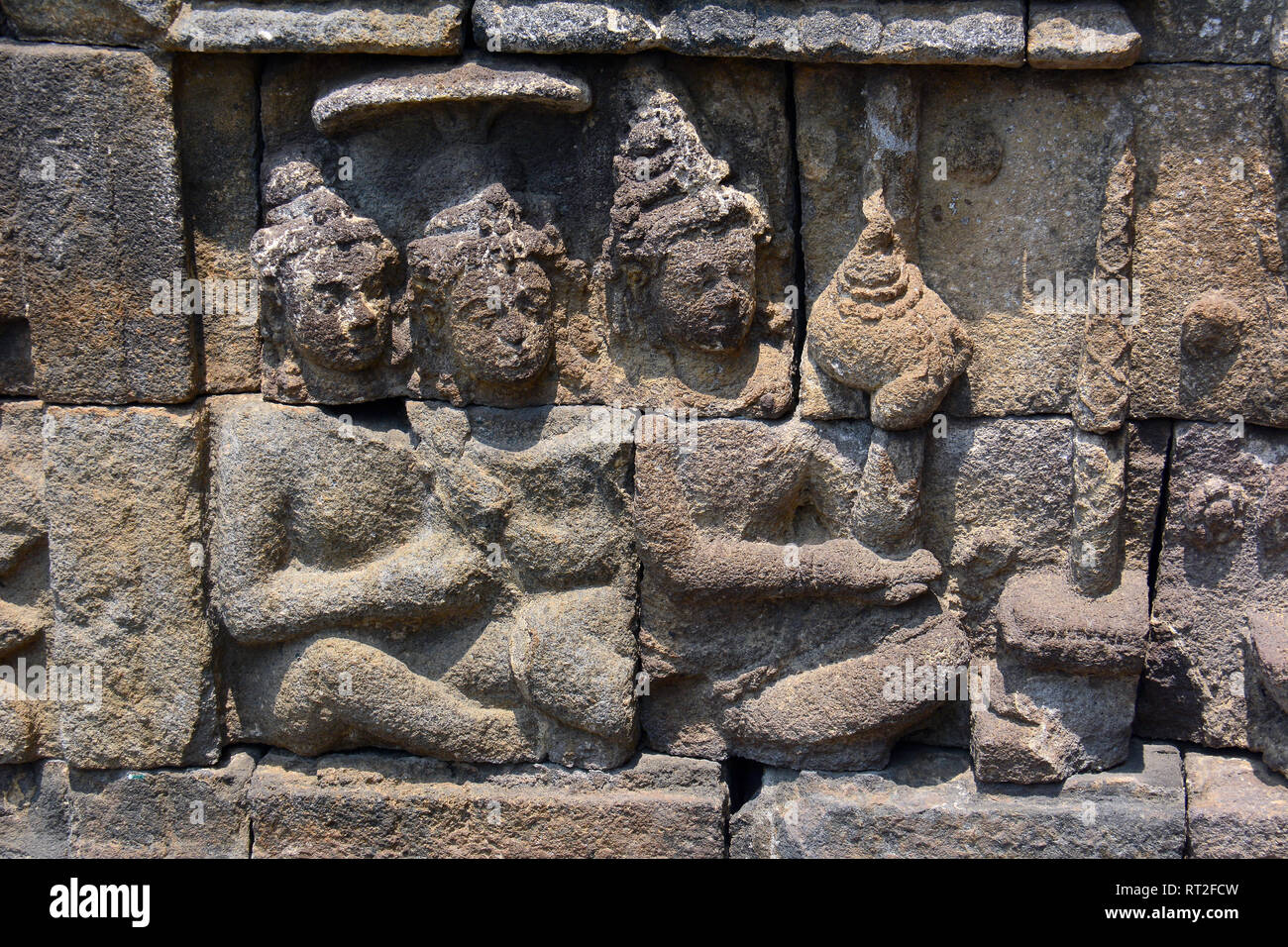 Mahayana Buddhist Temple (9th century), Borobudur, Central Java ...