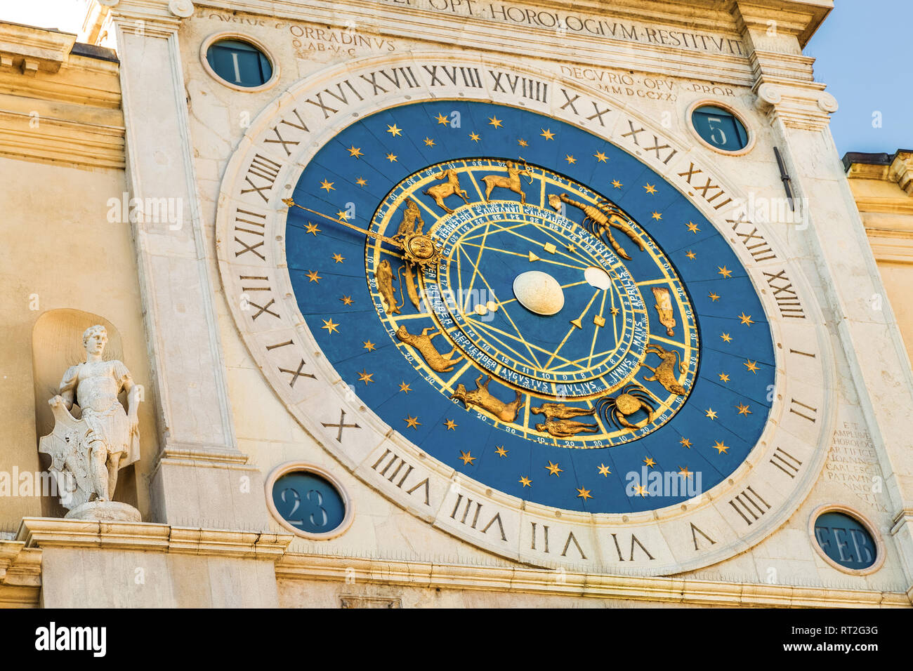 PADOVA, ITALY - FEBRUARY 25, 2019: sunlight is enlightening arrow ...