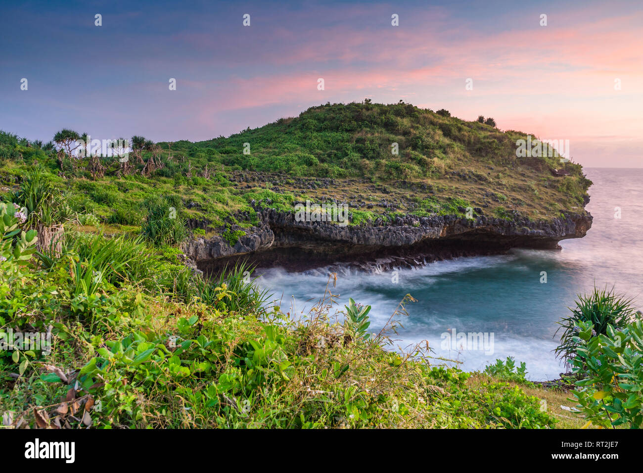 Sunset from Kesirat beach, Yogyakarta Stock Photo - Alamy