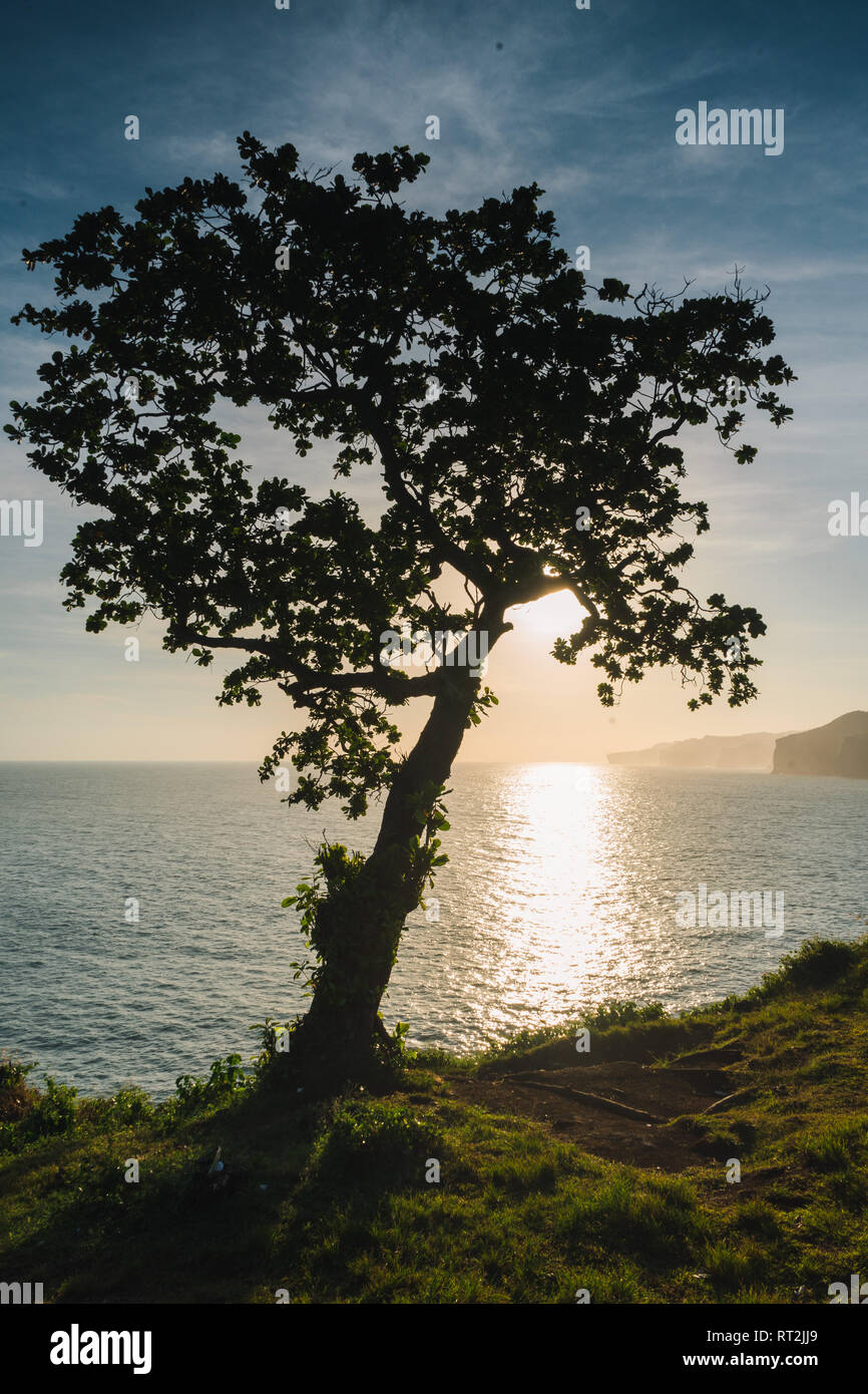 Sunset from Kesirat beach, Yogyakarta Stock Photo - Alamy