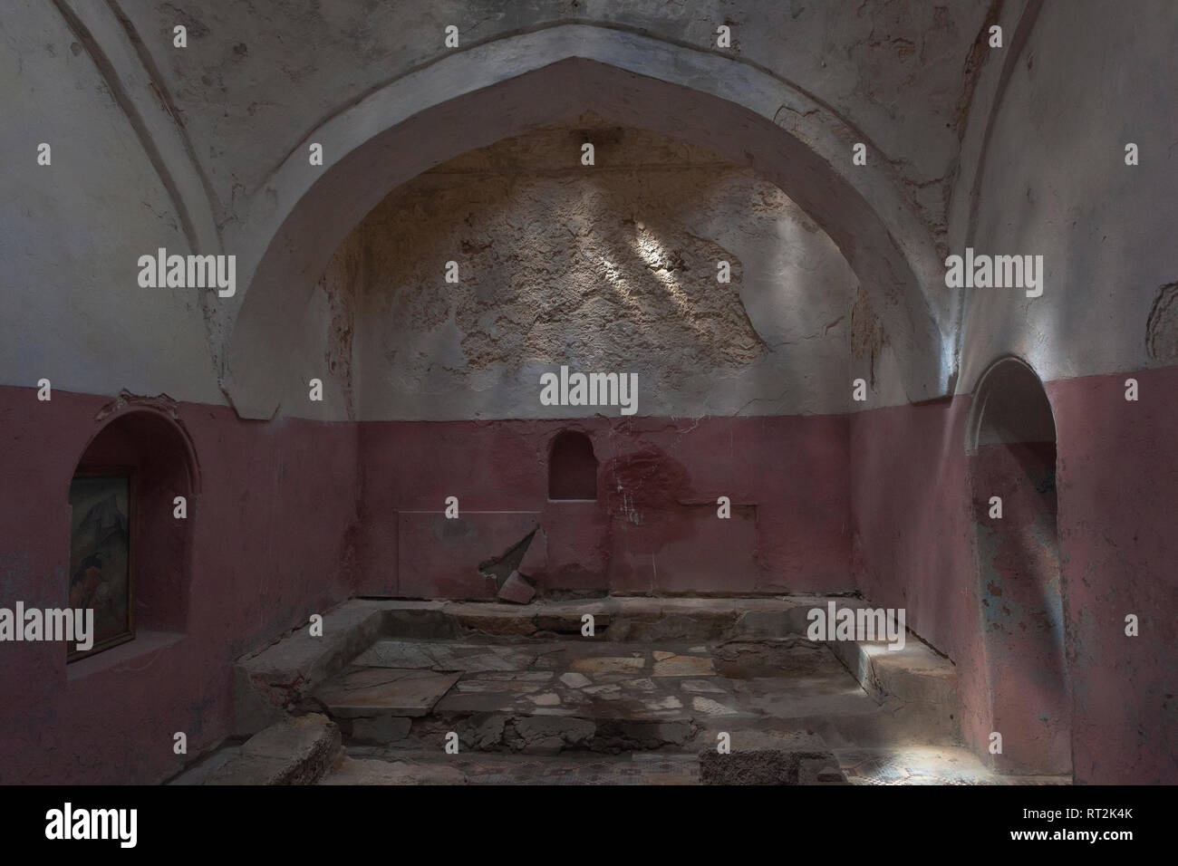 The room for washing in the Turkish bath is a medieval architectural ...