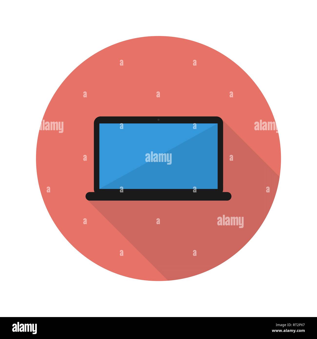 Laptop icon with shadow Stock Vector Image & Art - Alamy