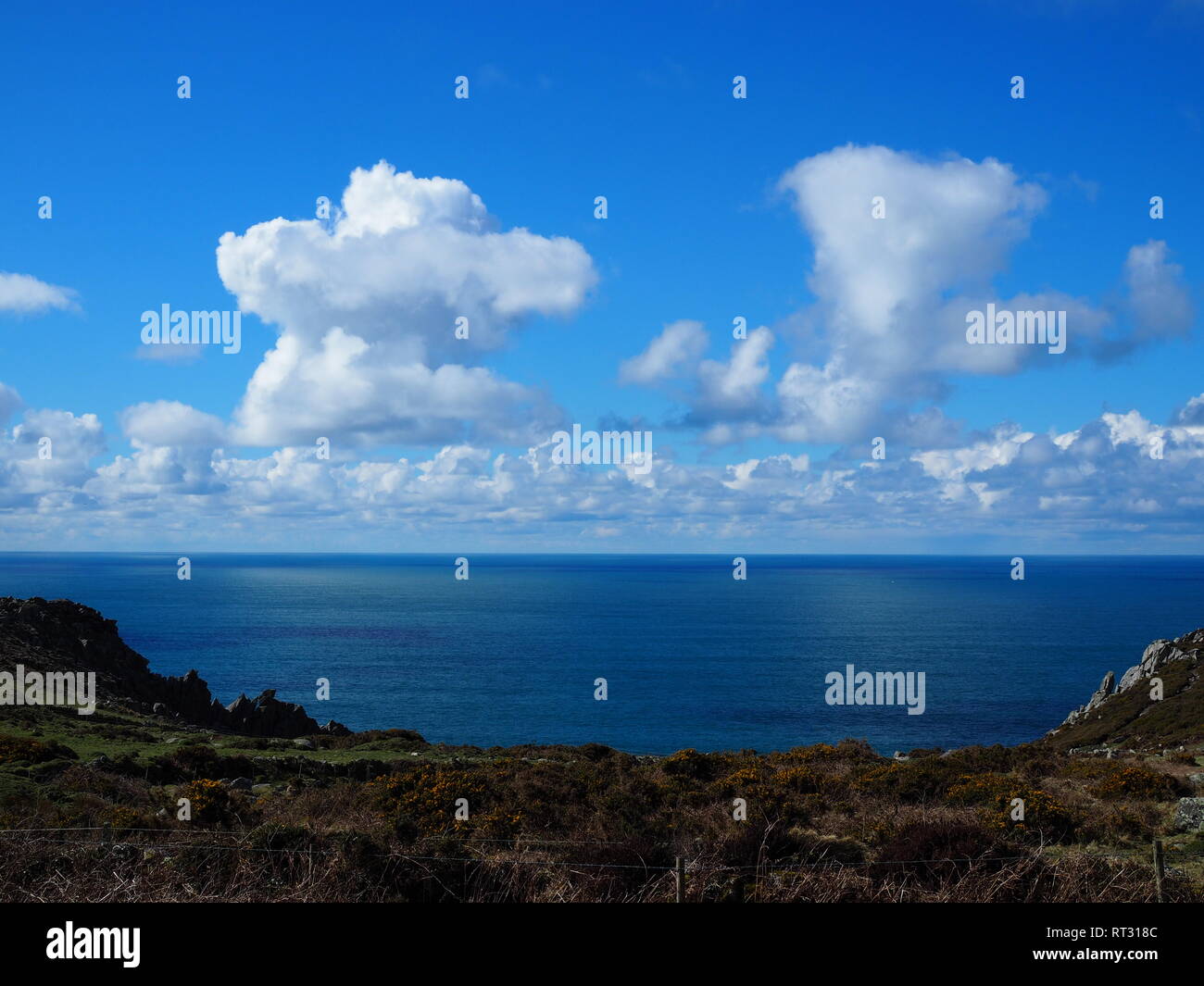 Commando Ridge, Bosigran, Penwith, Cornwall, England, UK Stock Photo ...