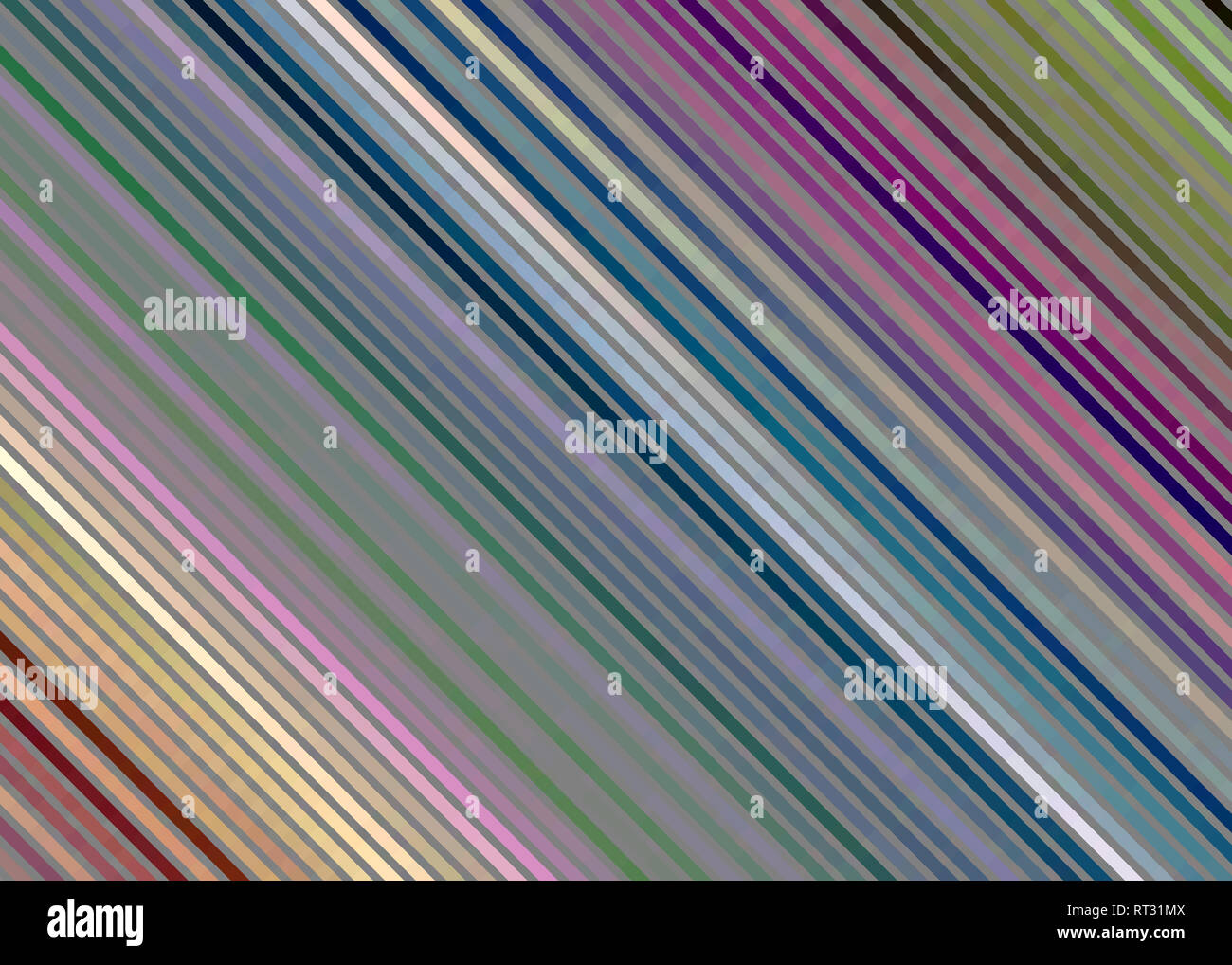 Blue, green,violet, pink and white linear fantasy background, oblique ...