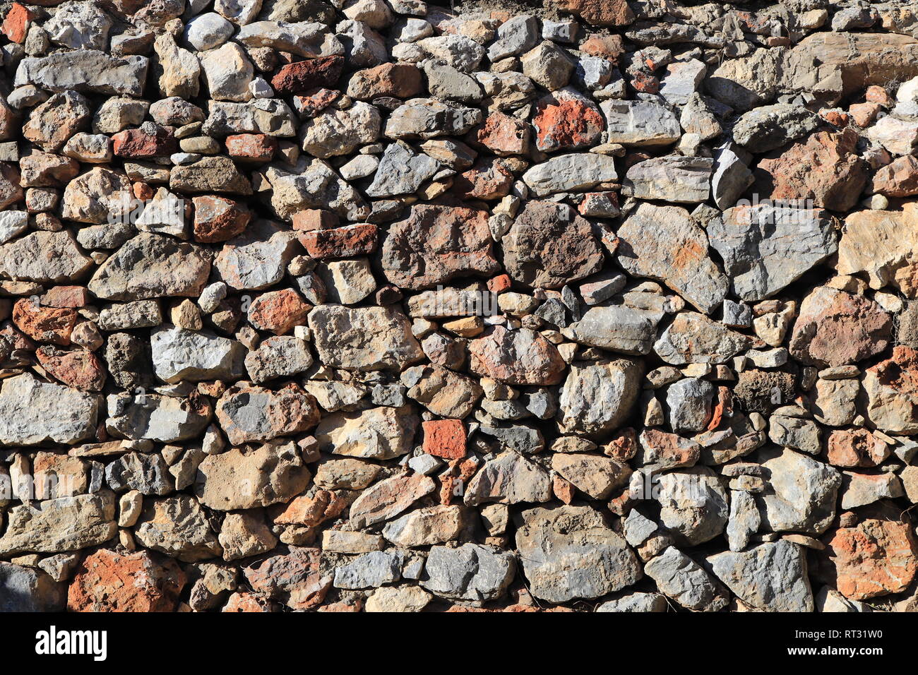Cobblestones wall texture. Stones surface background Stock Photo - Alamy