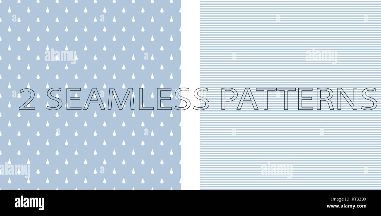 Set of two seamless patterns in blue color Stock Vector Image & Art - Alamy