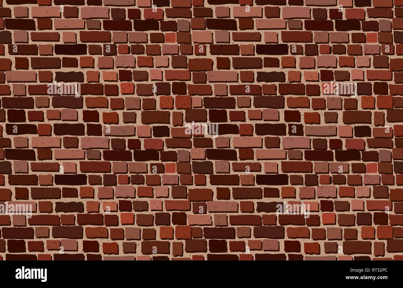 Vector old brick wall background. Seamless pattern Stock Vector Image ...