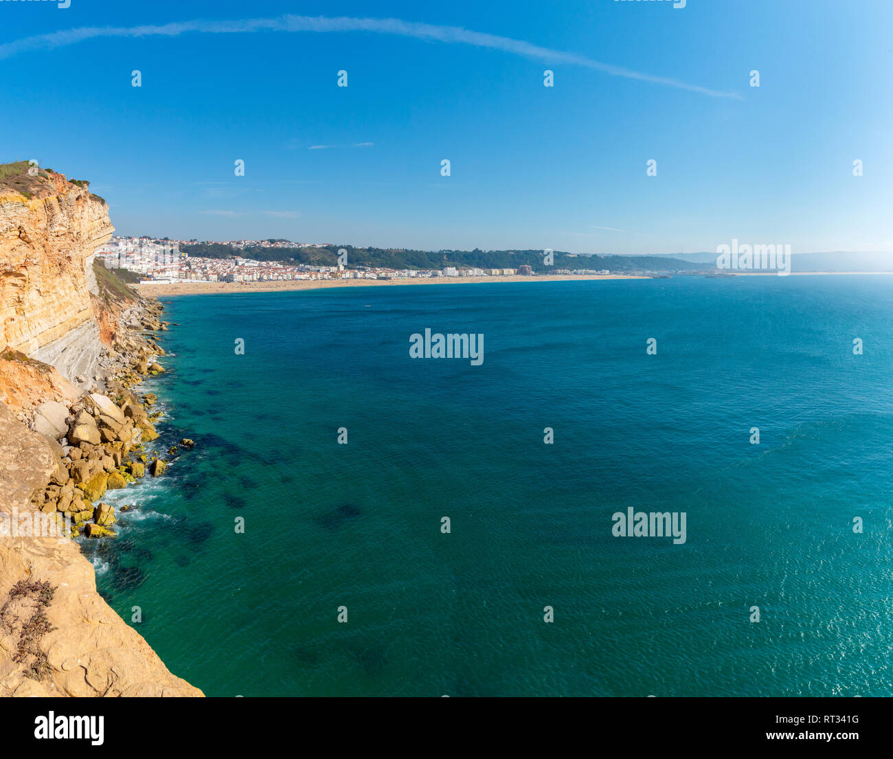 Nazare cliffs aerial hi-res stock photography and images - Alamy