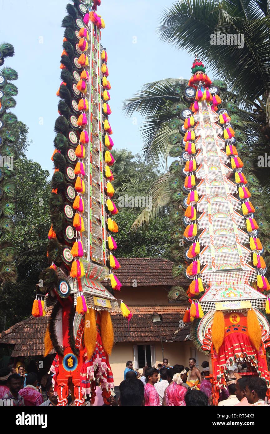 kaavadiyattam or burden dance is ceremonial sacrifice of devotees ...