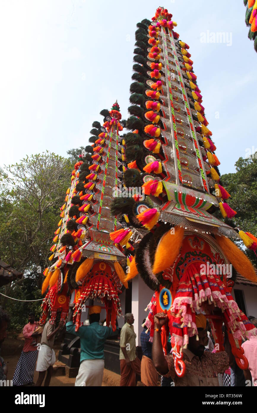 kaavadiyattam or burden dance is ceremonial sacrifice of devotees ...