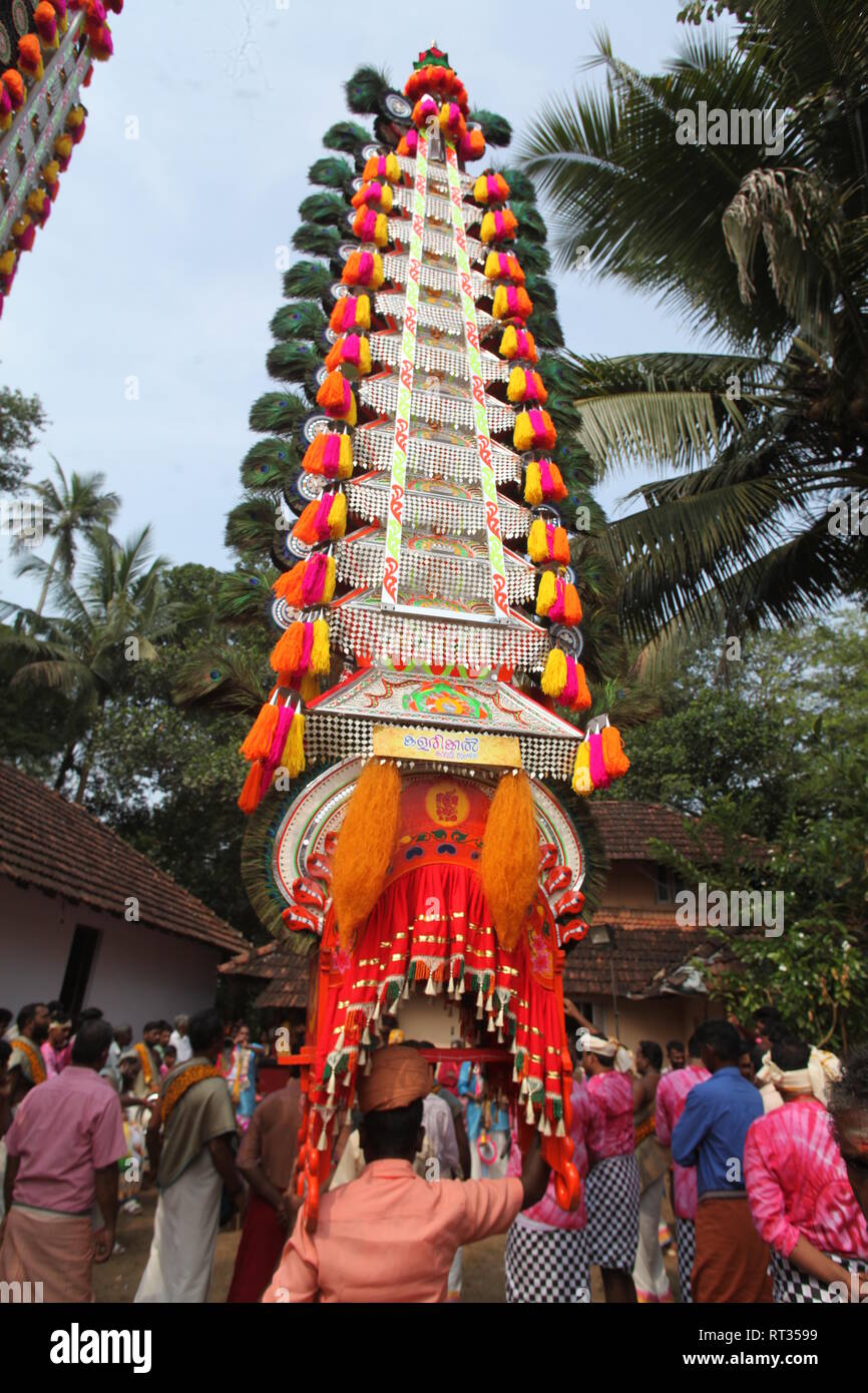 kaavadiyattam or burden dance is ceremonial sacrifice of devotees ...