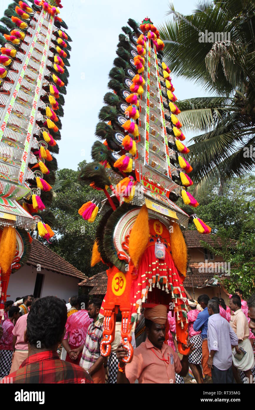 kaavadiyattam or burden dance is ceremonial sacrifice of devotees ...