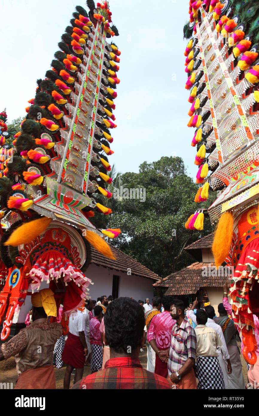 kaavadiyattam or burden dance is ceremonial sacrifice of devotees ...