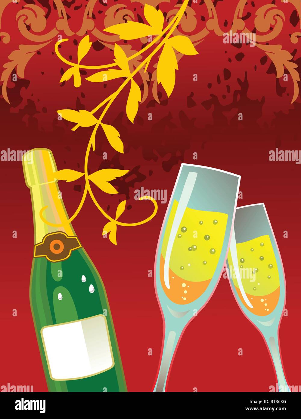 Couple toast christmas party Stock Vector Images - Alamy