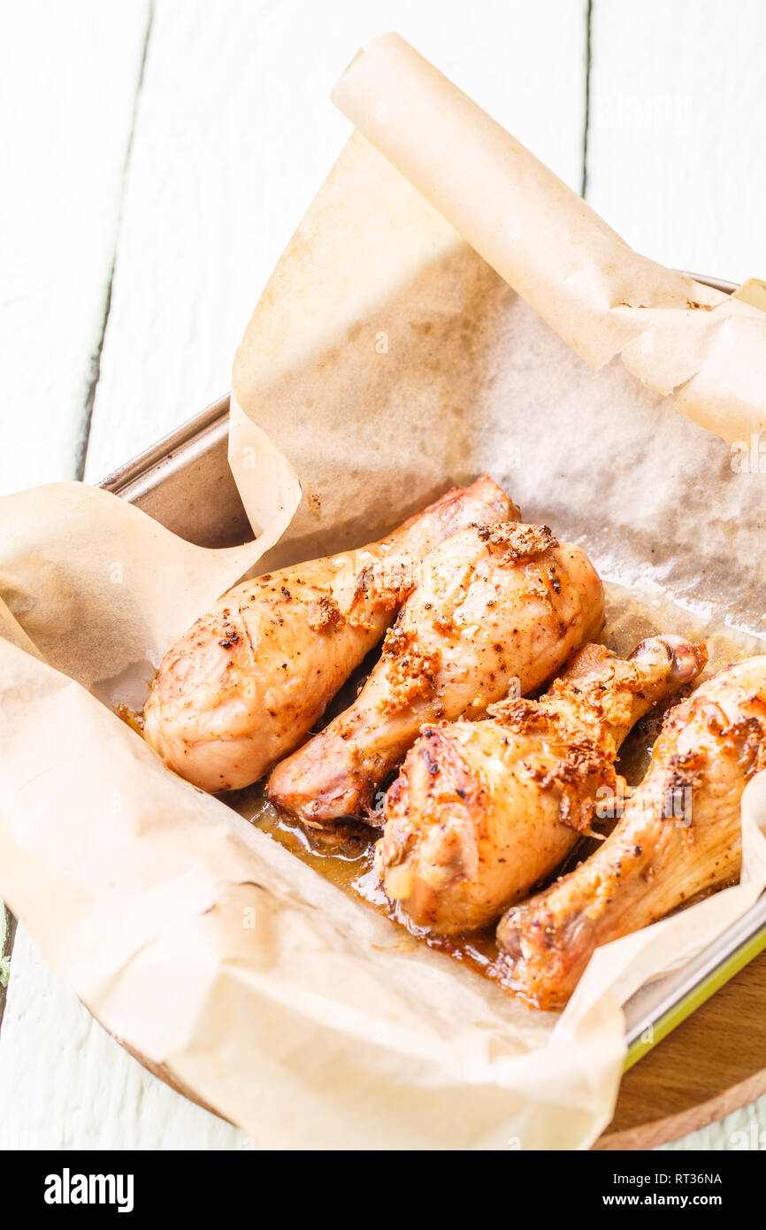 Birds shin fried in oven Stock Photo - Alamy