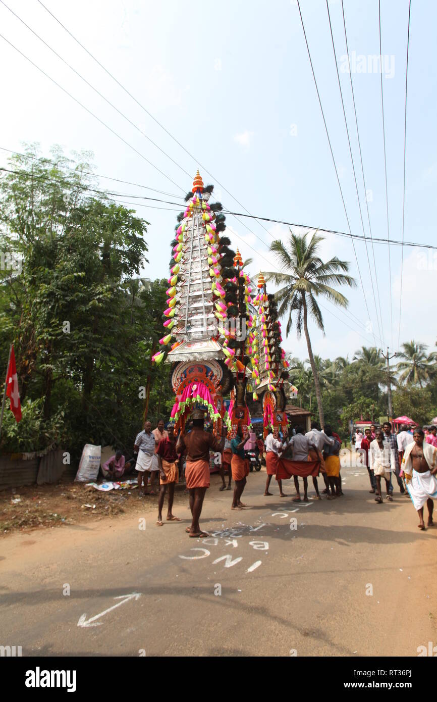 kaavadiyattam or burden dance is ceremonial sacrifice of devotees ...