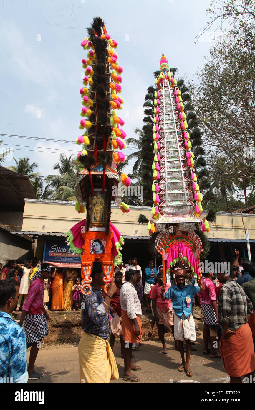 kaavadiyattam or burden dance is ceremonial sacrifice of devotees ...