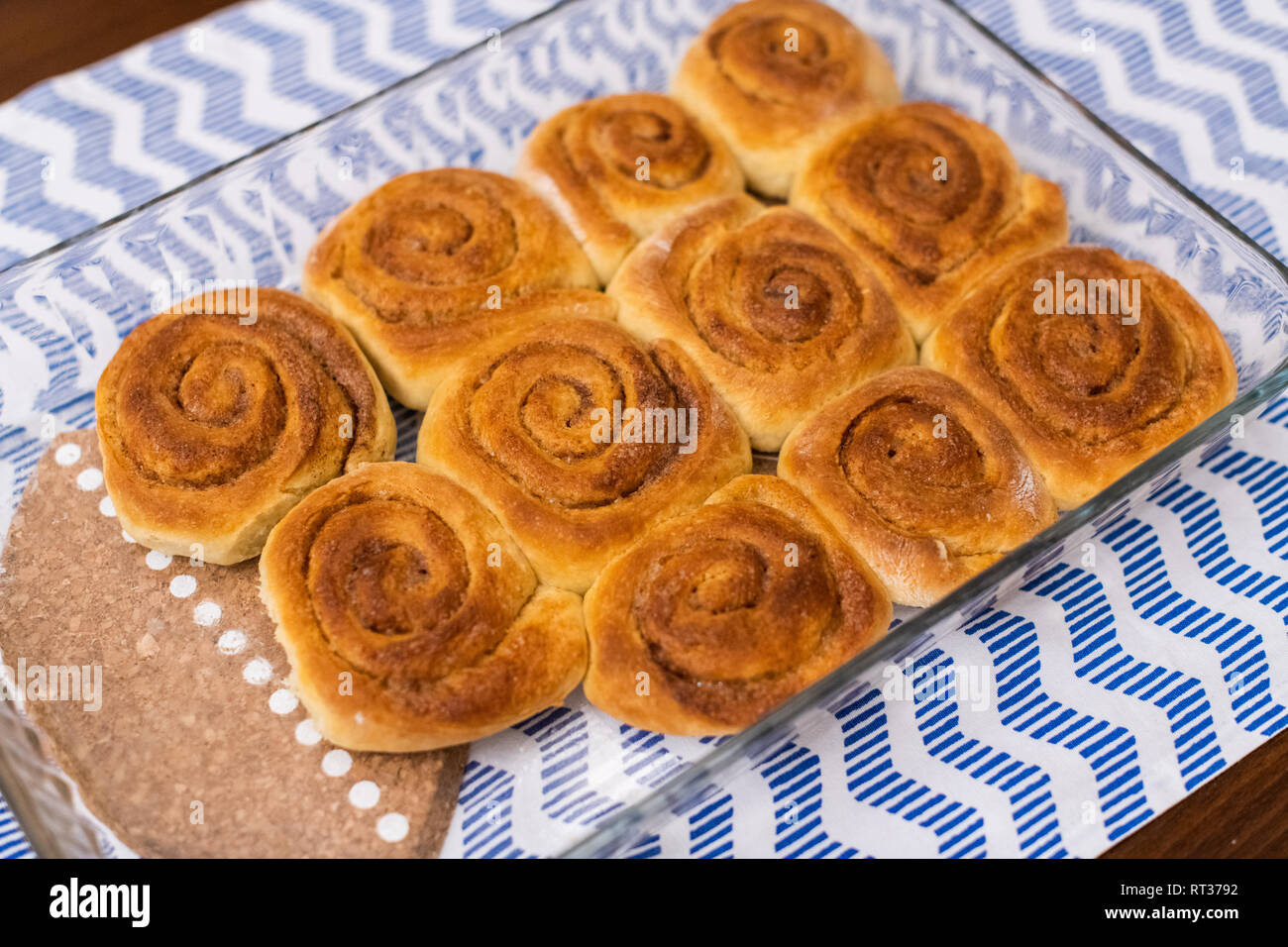 homemade, freshly baked cinnamon rolls Stock Photo - Alamy