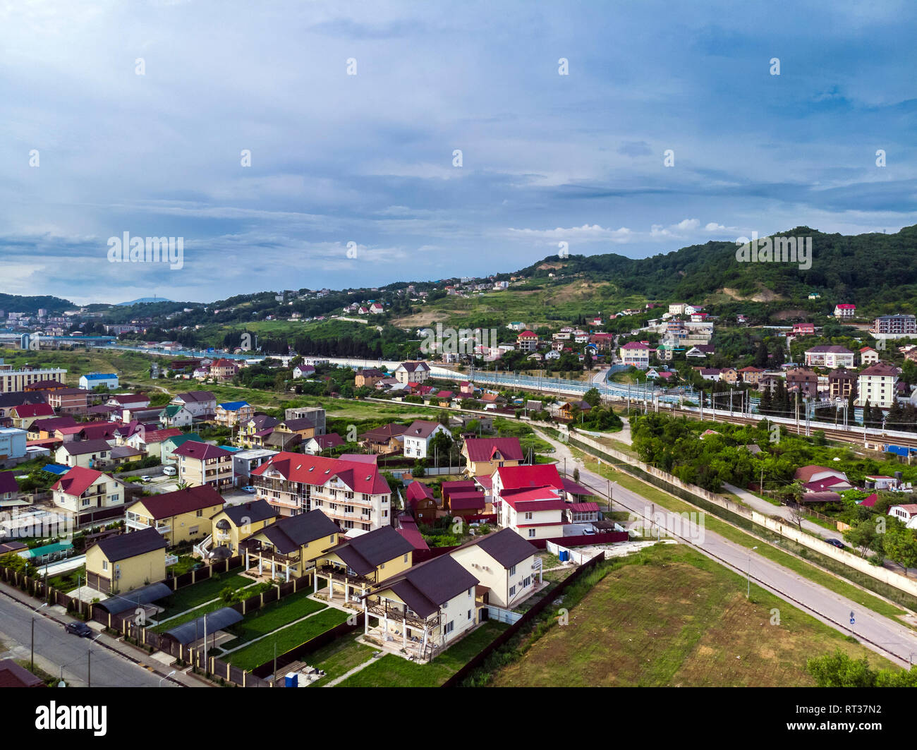 Residential buildings in Adler district of Sochi in Russia Stock Photo ...