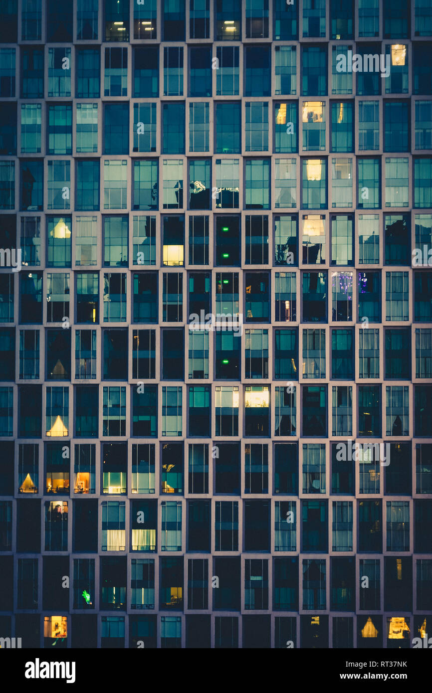 Modern office building facade and windows, front view Stock Photo - Alamy