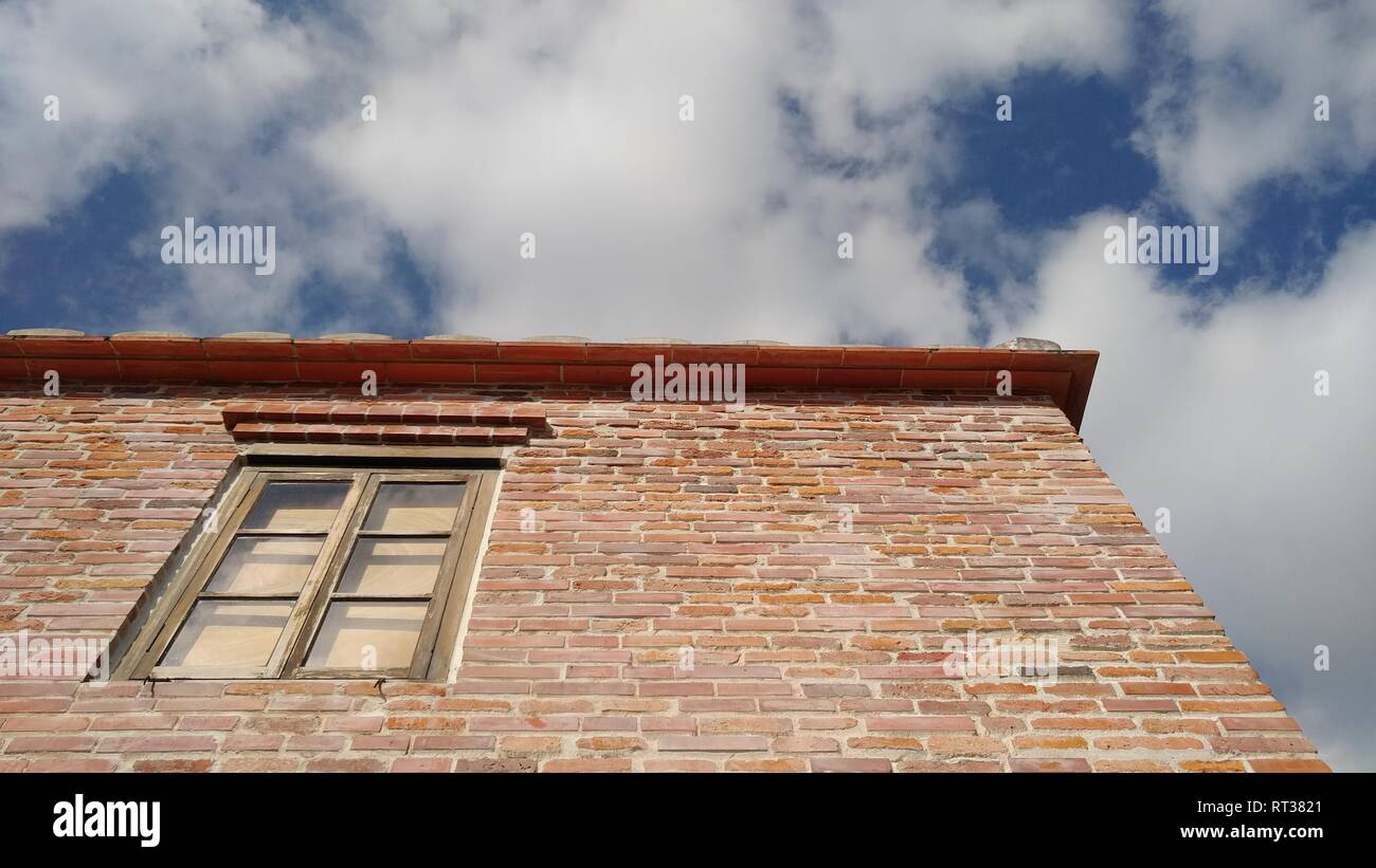 The Traditional ancient gothic style window. Old vintage window on ...