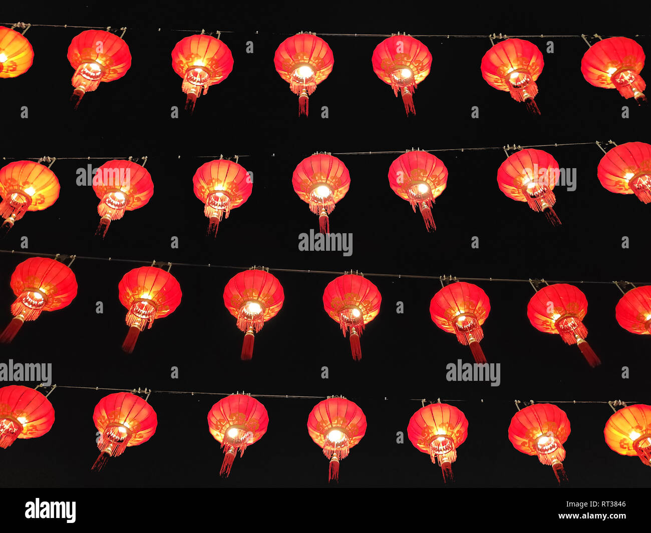 The 3d rendering of red lamp flying in the sky Stock Photo - Alamy