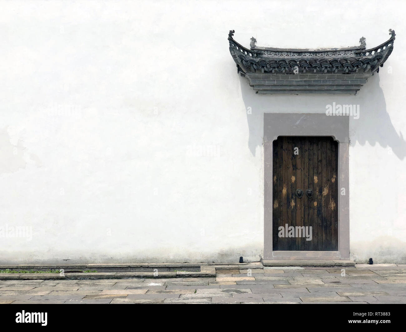 House Front Elevation With Gate