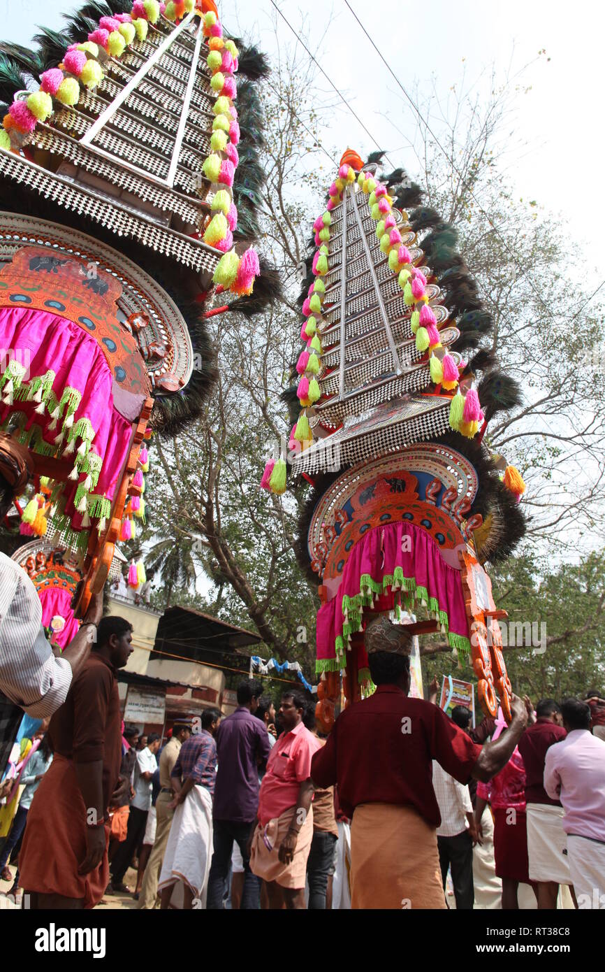 kaavadiyattam or burden dance is ceremonial sacrifice of devotees ...