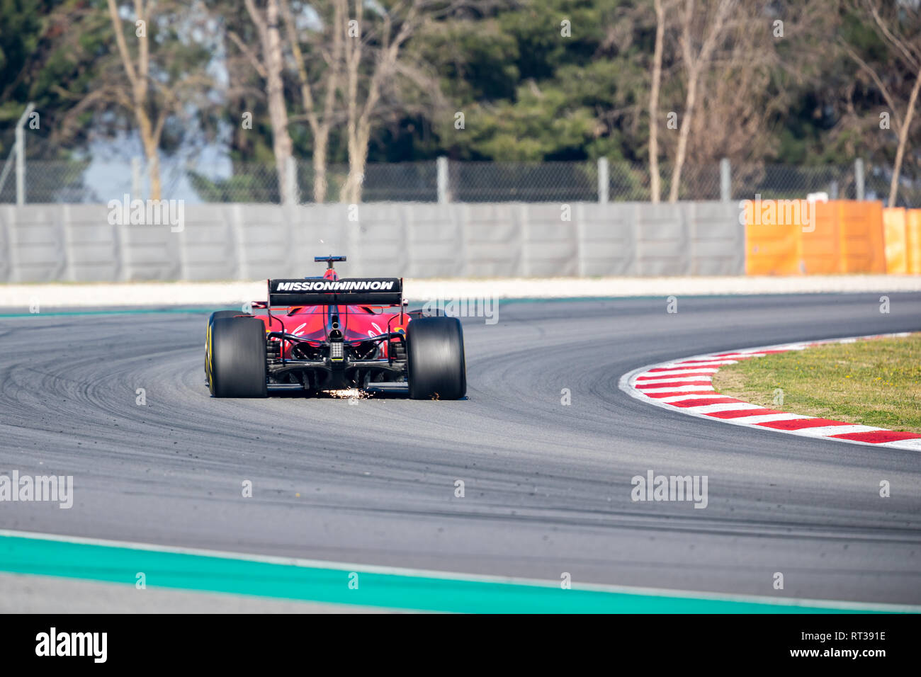 Sebastian Vettel (Scuderia Ferrari) SF90 car's back seen in action ...