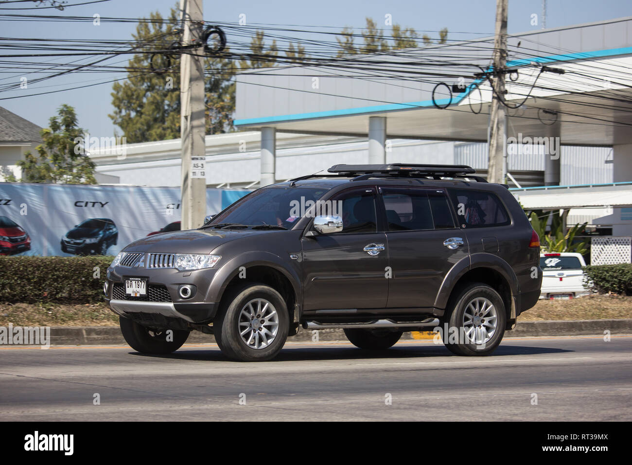 Chiangmai, Thailand - February 7 2019: Private Mitsubishi Pajero Suv ...