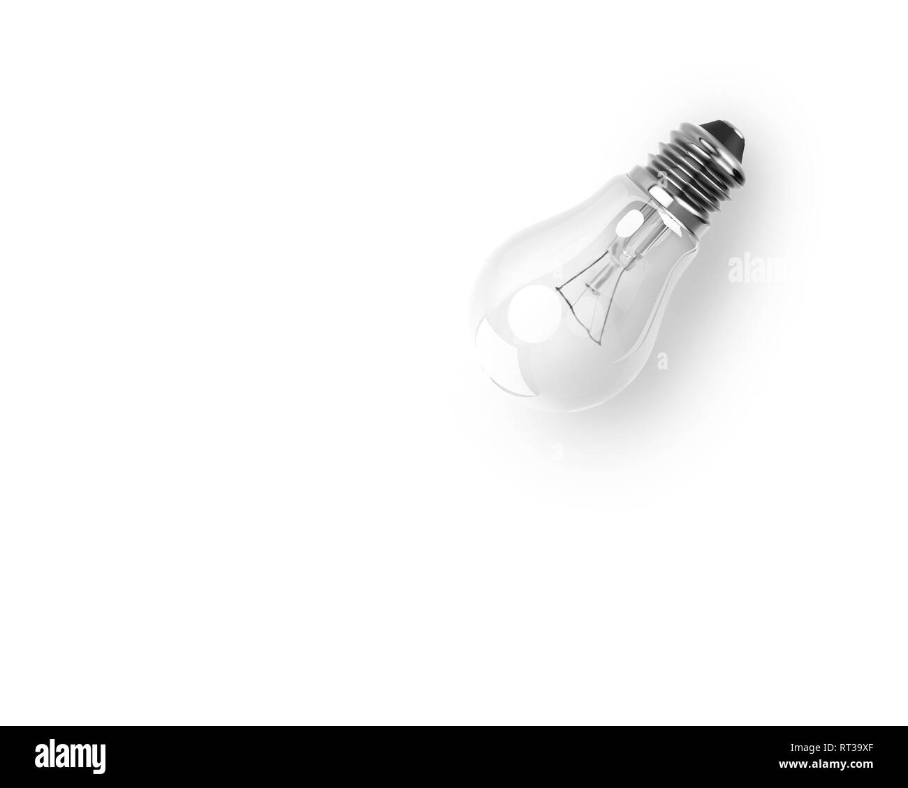 Single new bulb isolated in white background Stock Photo - Alamy