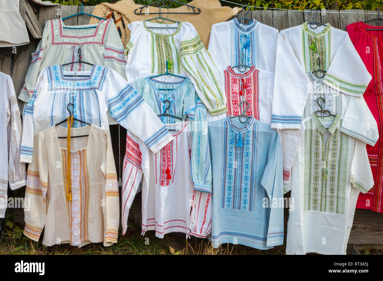 Traditional Ukrainian national clothes with embroidery Stock Photo - Alamy