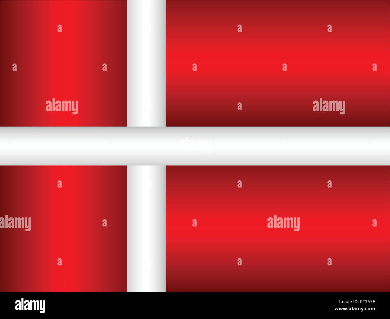 Shiny flag of the Denmark - Illustration, Three dimensional flag of ...
