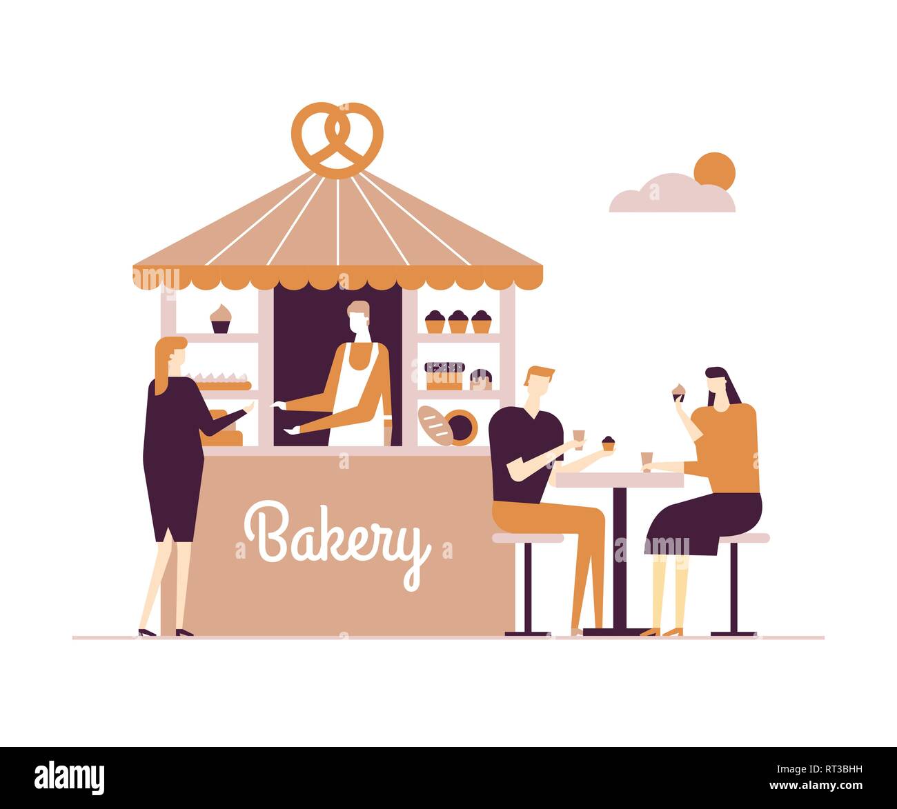 Cake illustration for lifestyle design Cut Out Stock Images & Pictures ...