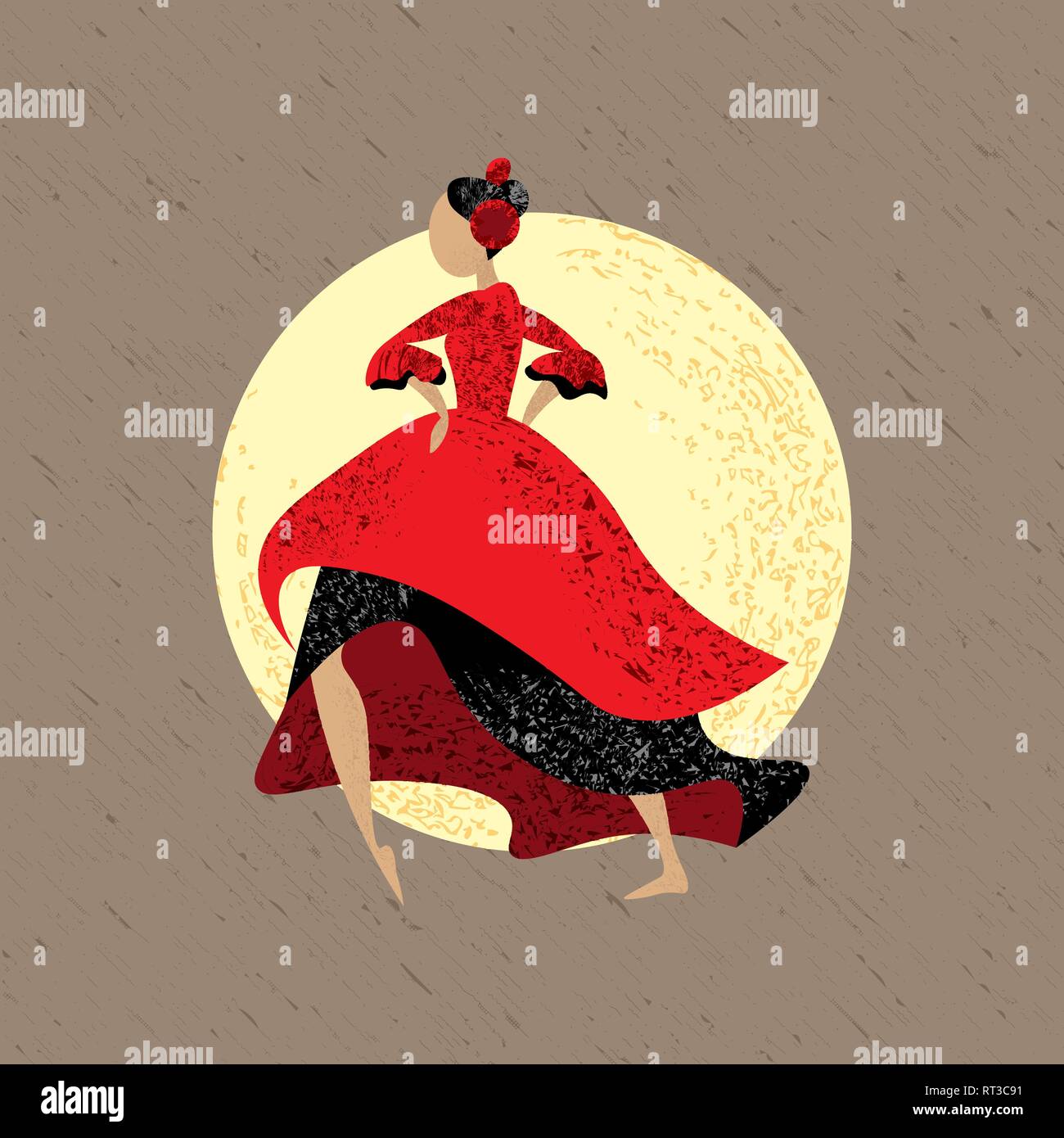 Latin dance fan Stock Vector Images - Alamy