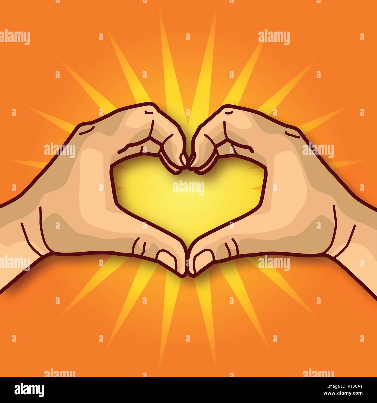 Hand forming gesture in Stock Vector Images - Alamy