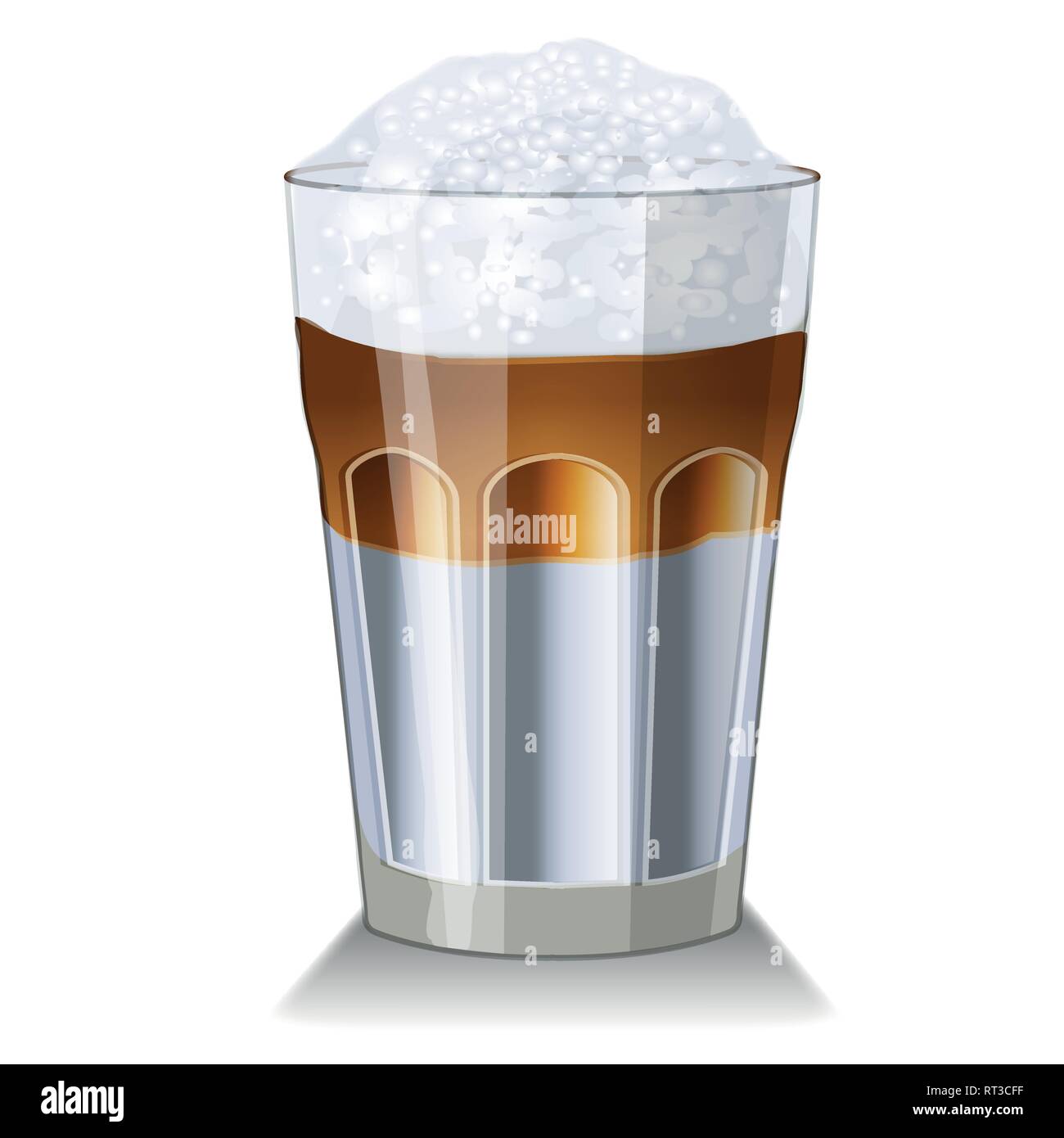 Hot milk in glass Stock Vector Images - Alamy