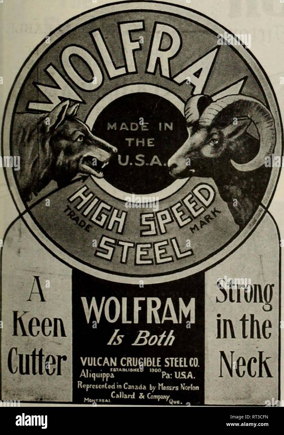 Wolfram High Speed Steel poster Stock Photo - Alamy