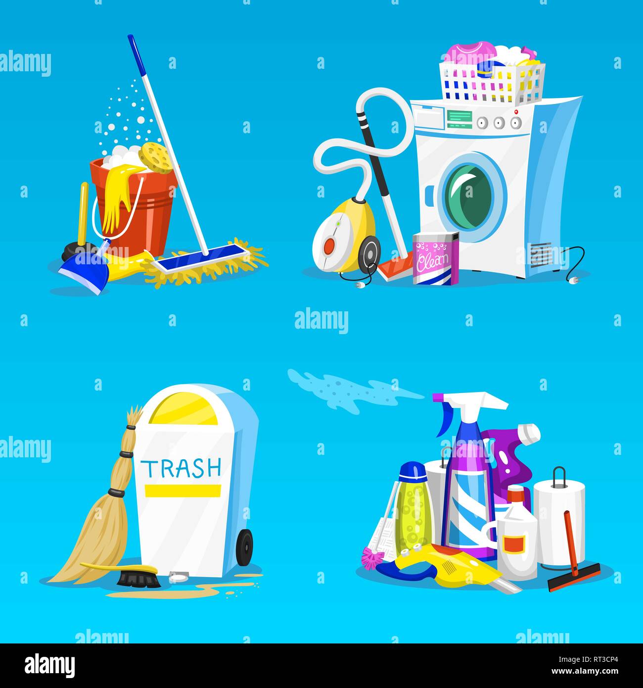House cleaner cartoon hi-res stock photography and images - Alamy