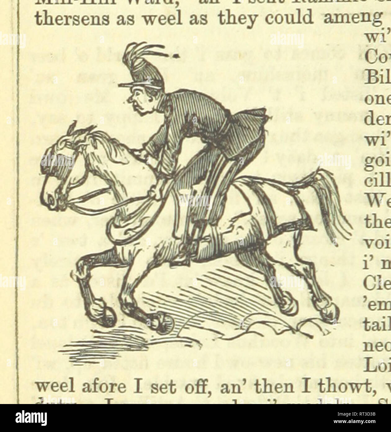 Man rising a horse cartoon Stock Photo - Alamy