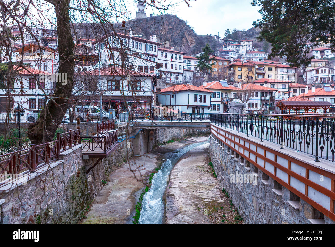 Traditional Ottoman Hhouses and Goynuk Brook, Bolu - Turkey Stock Photo ...