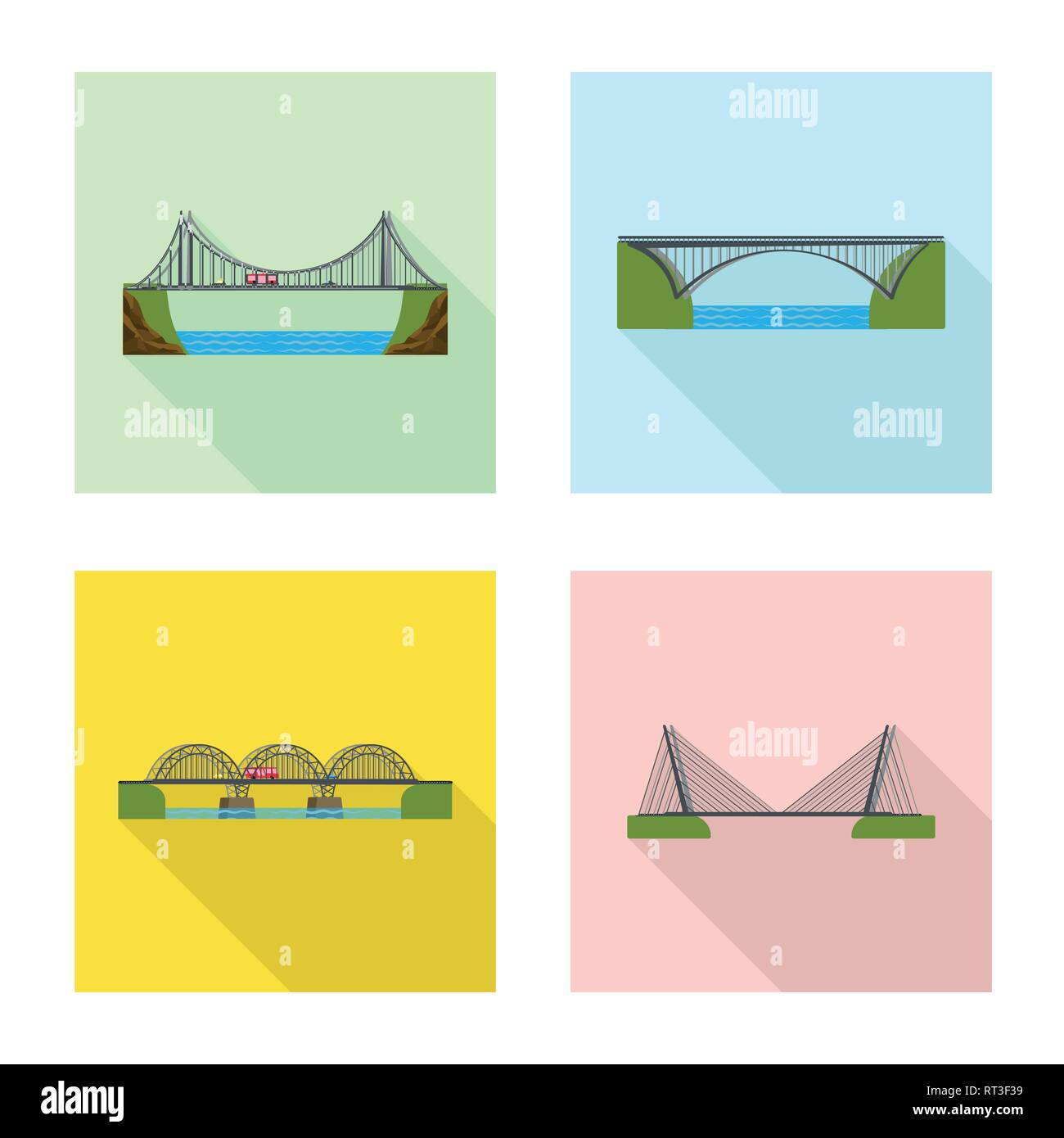 Isolated object of bridgework and bridge logo. Set of bridgework and ...