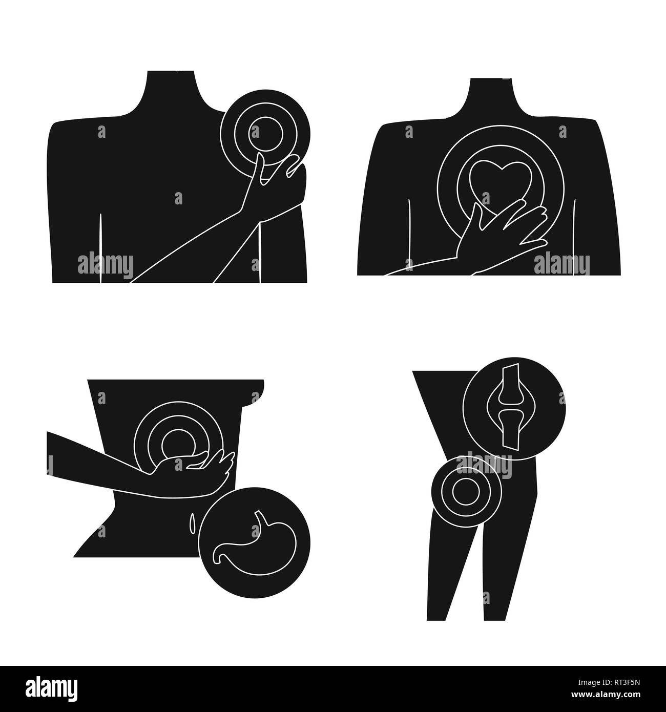 Vector design of first and help symbol. Set of first and disease stock ...